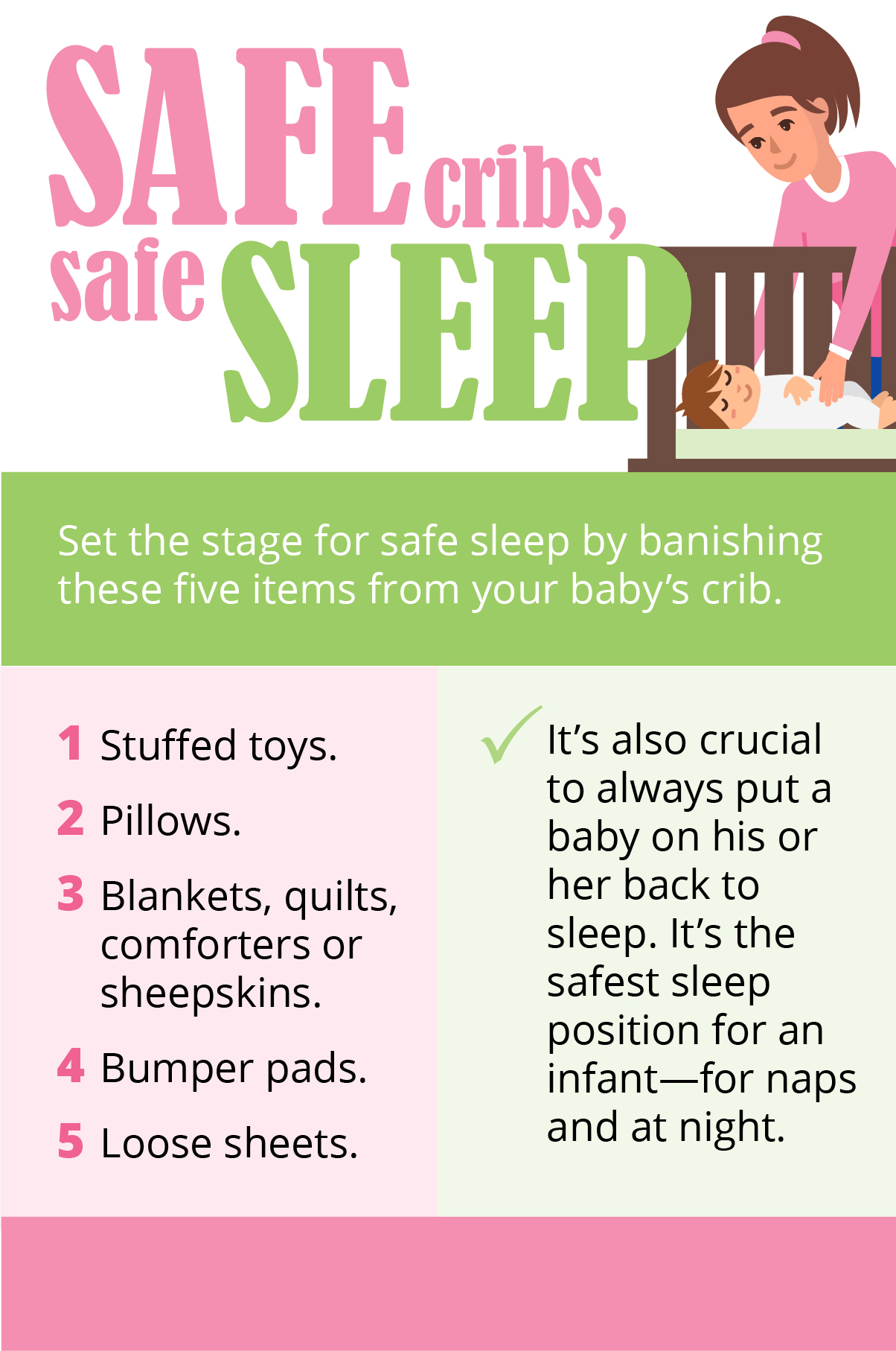 Learn what not to put in a baby's crib | Olympic Medical Center